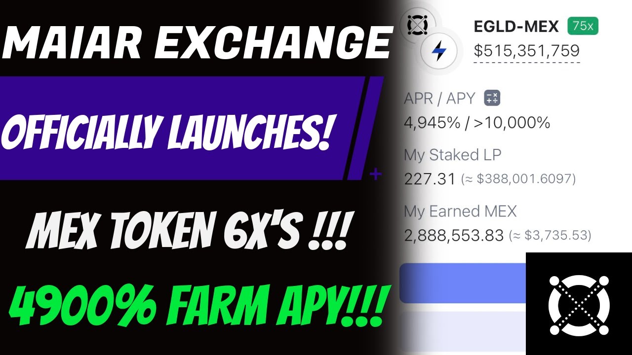 MAIAR EXCHANGE OFFICIALLY RELEASES! MEX TOKEN GOES 6X! 4900% LP FARM ...