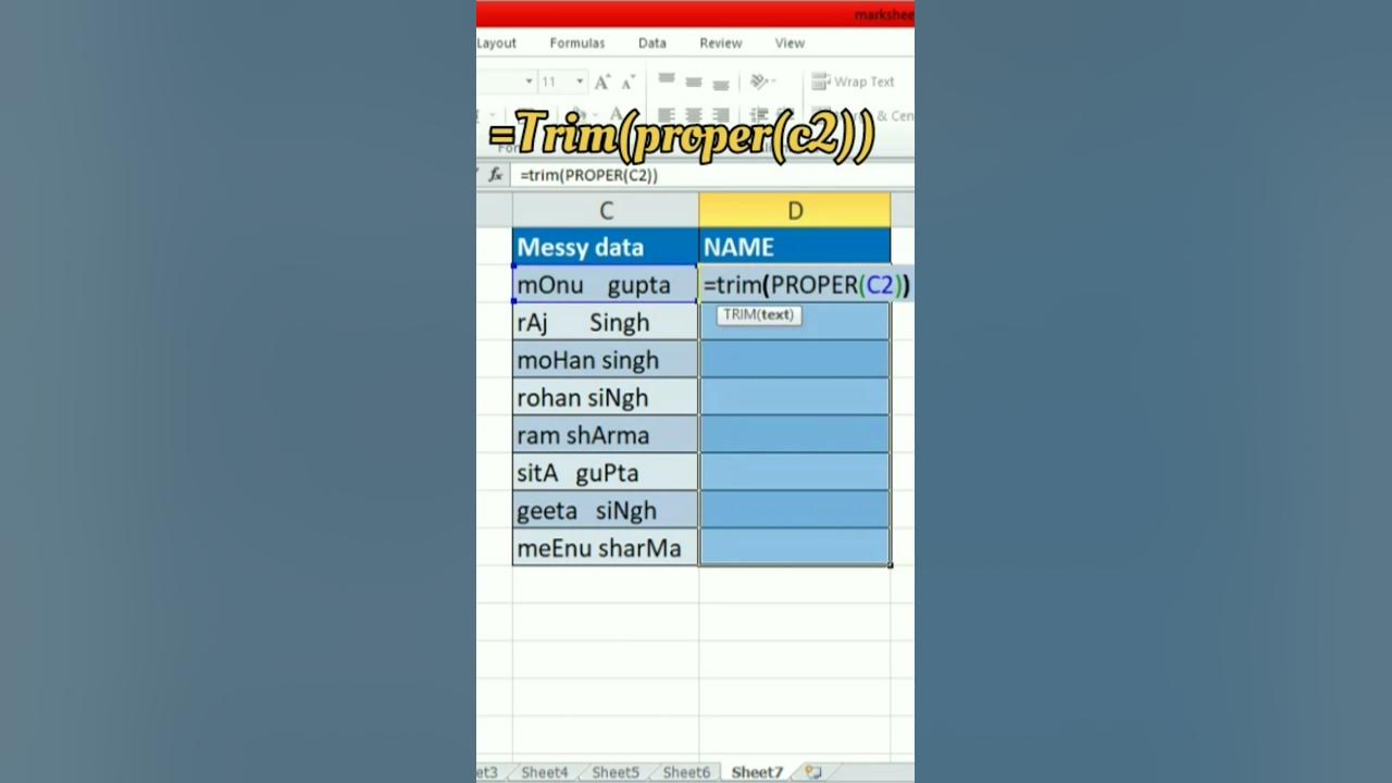 Messy Data In Ms Excel Exceltricks Exceltips Shorts Youtubeshorts Viral Youtube
