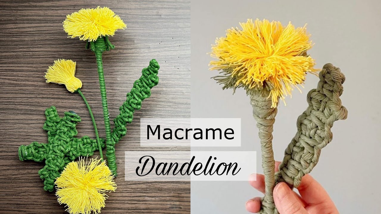 Easy Macrame Flower | Dandelion Tutorial - YouTube