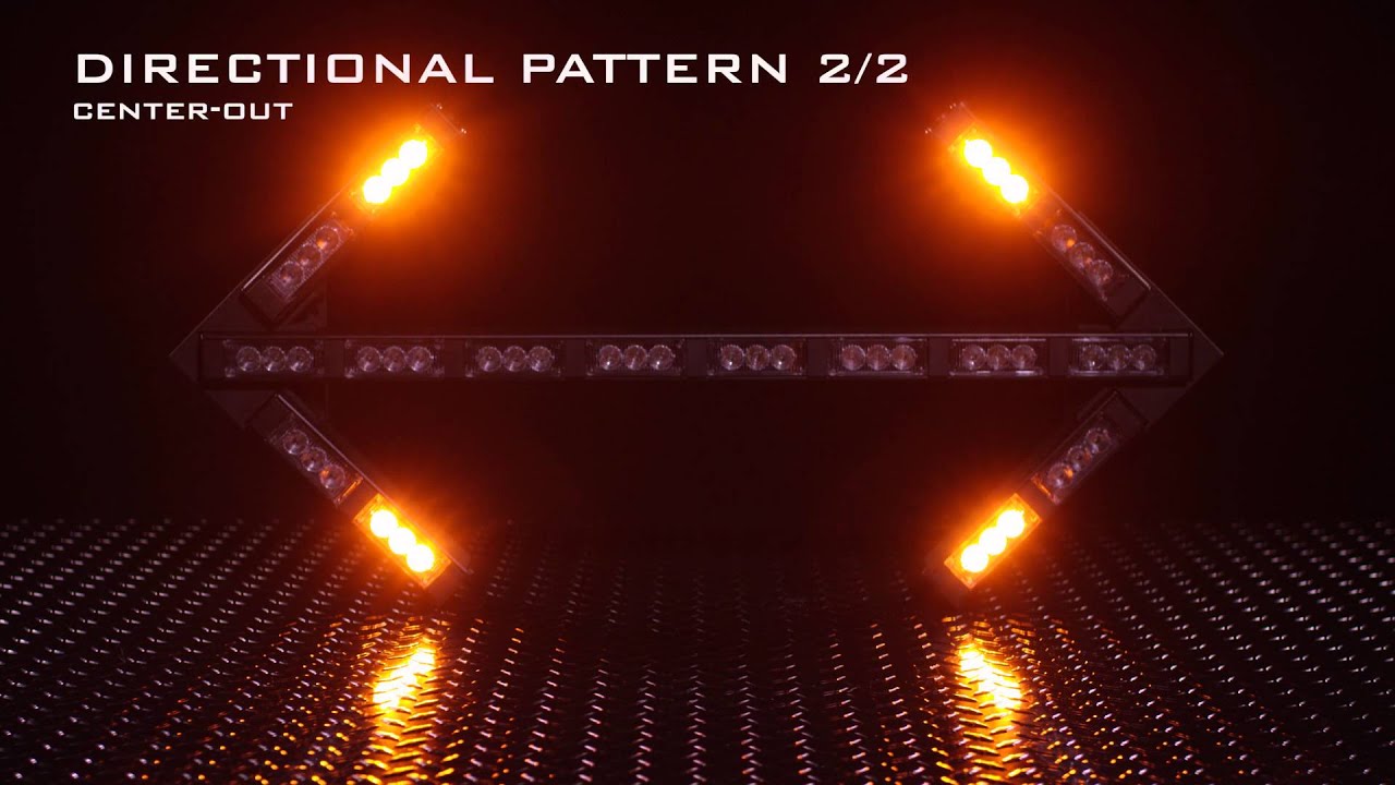 Dart LED Traffic Advisor Arrow Light Bar Flash Patterns - YouTube