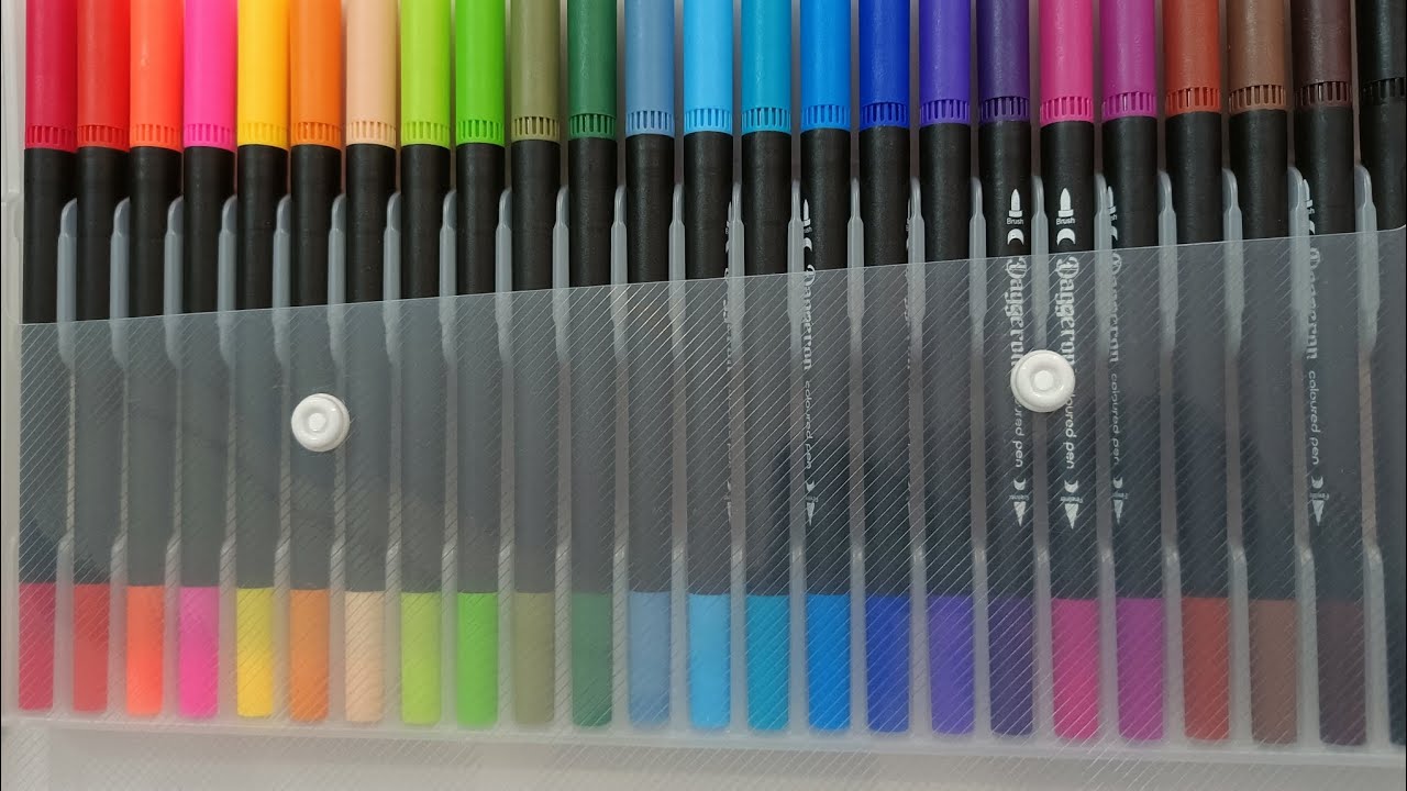 Dual Trip Brush Pens parcel Unboxing video|Multi Colour Brush 🪥🖌️ Pens ...