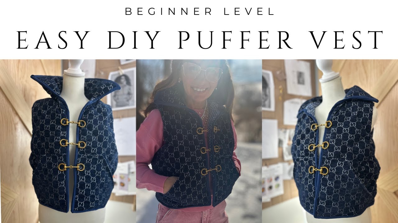 DIY PUFFER VEST I STYLISH PUFFER VEST I BEGINNER LEVEL PUFFER VEST I ...