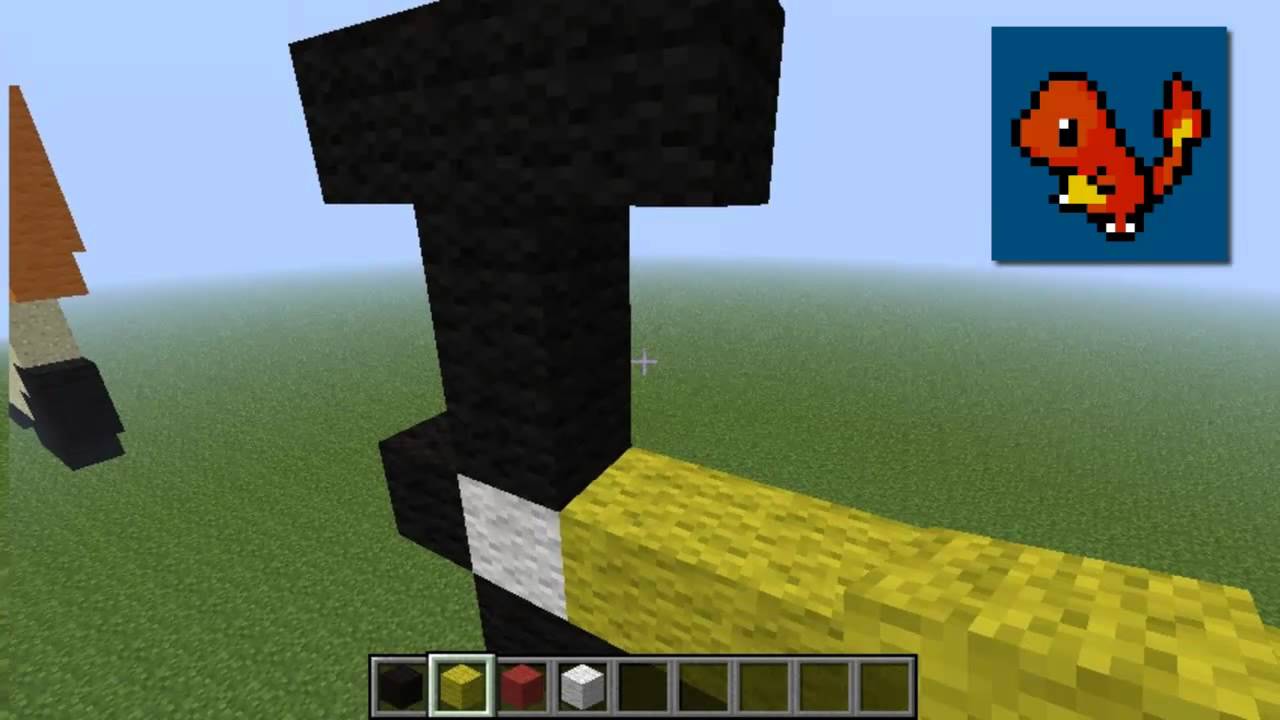 Minecraft - How to build Pixel Arts Ep.2 - Charmander w/Viper751 - YouTube