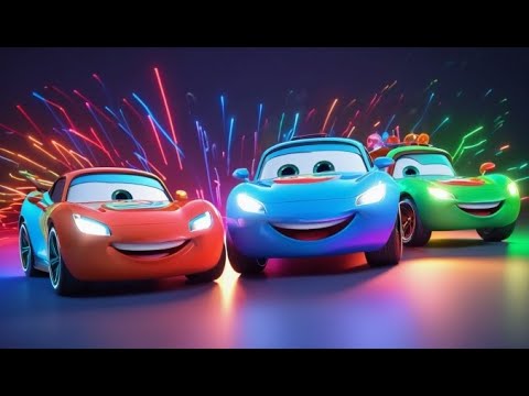 Three Racing Cars Learn Red Blue Green | Color Learning Song for Kids ...