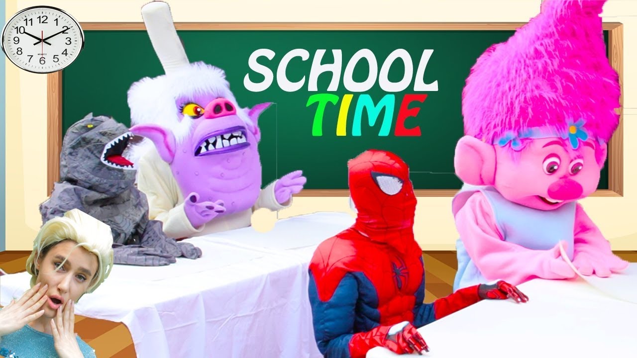 Trolls World Tour School Learning Colors In Real Life with Trolls Poppy ...