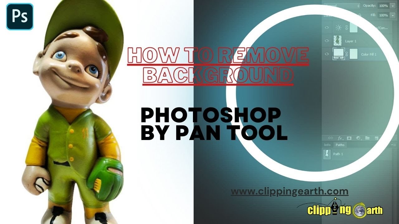 how to remove background in photoshop Use by pan tool - YouTube
