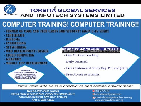 Torbita Computer Training School Now in Area 3, Garki, Abuja - YouTube