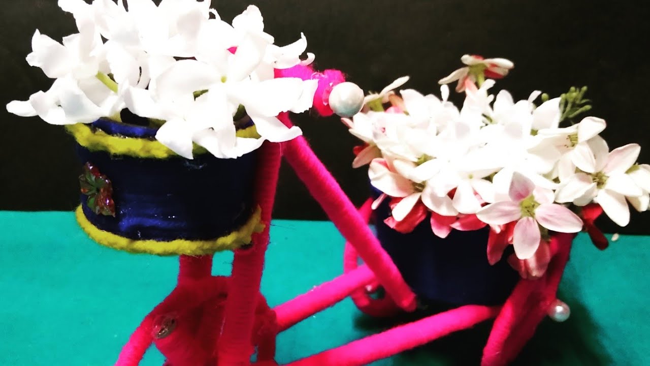 How to Make Paper Cycle-Paper Crafts/cycle showpiece for Home Decor ...
