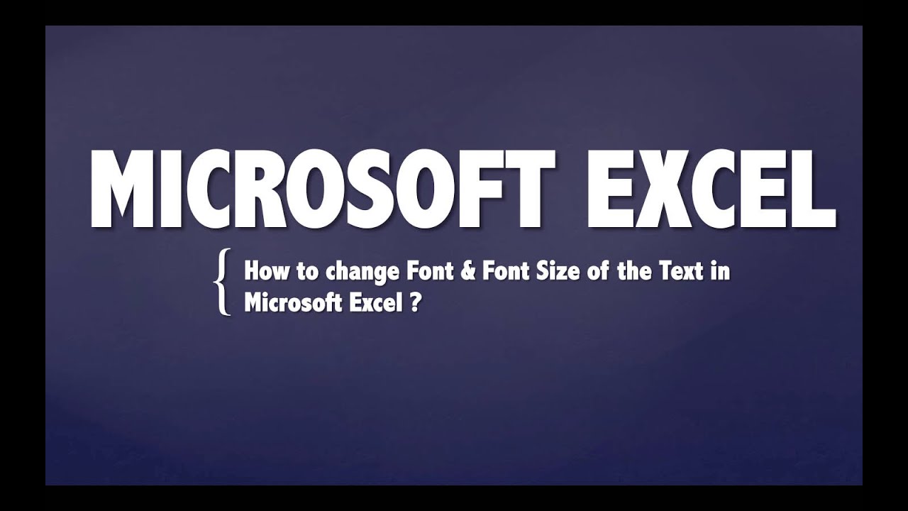 How To Change Font Font Size Of The Text In Microsoft Excel Basic how-to-change-font-font-size-of-the-text-in-microsoft-excel-basic