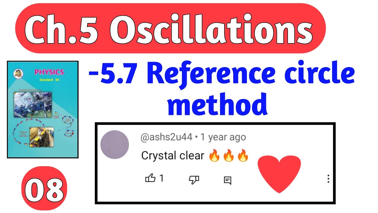 ch 5. Oscillations 08|| class 12||Maharashtra board||physics|| Reference circle method. - YouTube