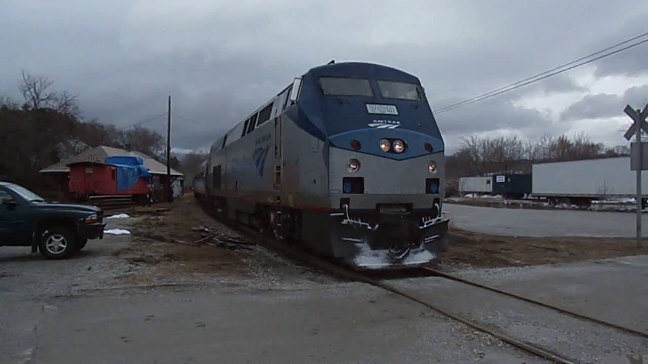 Amtrak 709 on Ethan Allen Express in Rutland VT - YouTube