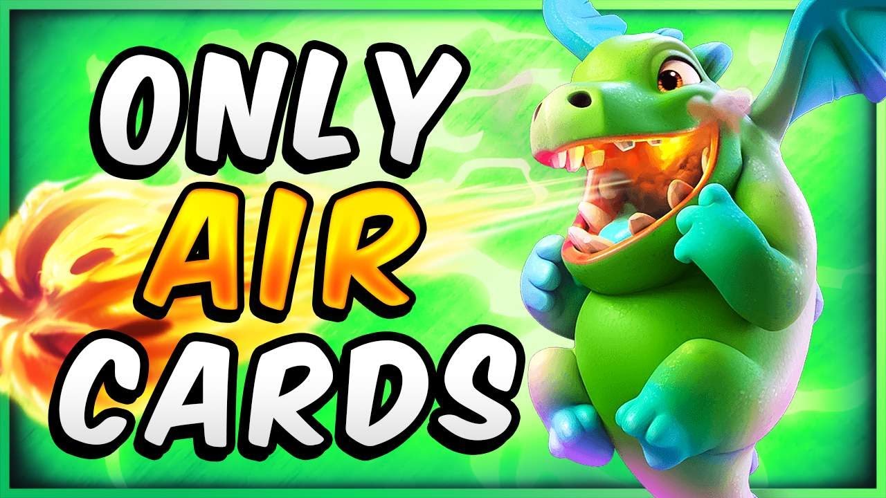 ONLY USING FLYING CARDS in CLASH ROYALE! - YouTube