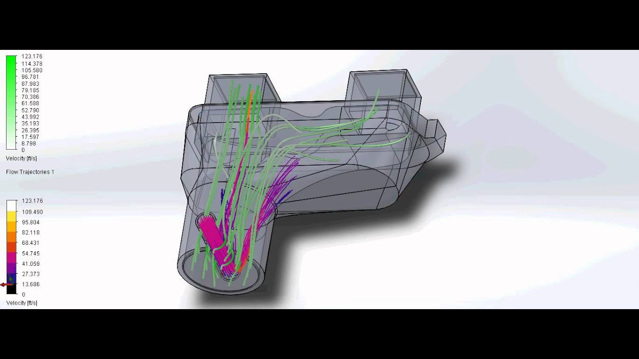 Solidworks Intake Flow - YouTube
