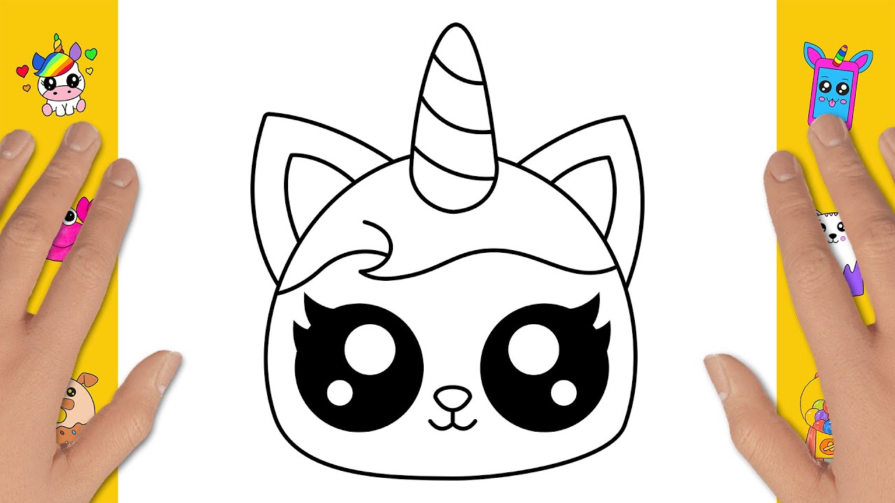 HOW TO DRAW A CUTE UNICORN KITTEN - YouTube