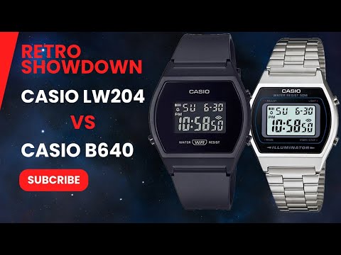 Casio LW-204-1B vs. B640W: Battle of Retro Digital Watches - YouTube