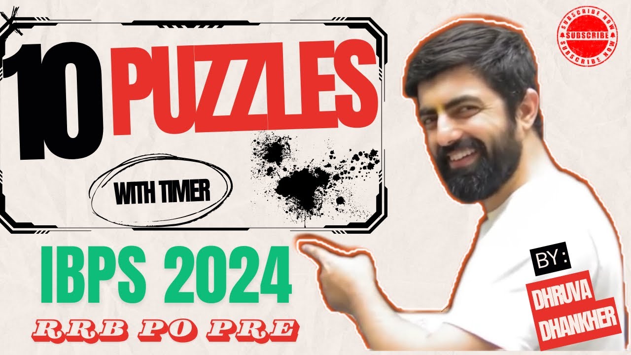 10 Puzzles With Timer, 10 का दम || IBPS RRB PO PRE 2024 || Day - 26 ...