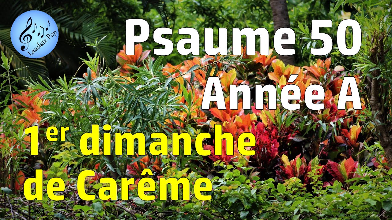 Psaume 50 - Année A -Messe 1er dimanche de Carême -Pitié, Seigneur, car ...