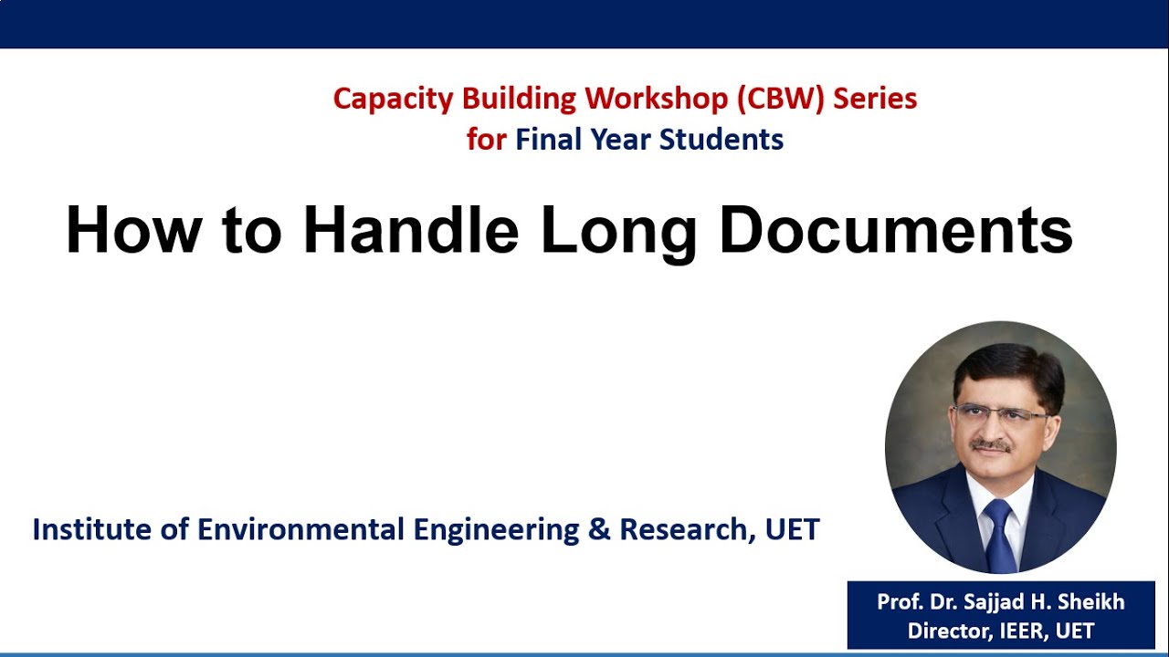 Use MS Word like a Pro-How to handle long Word document- Learn ...