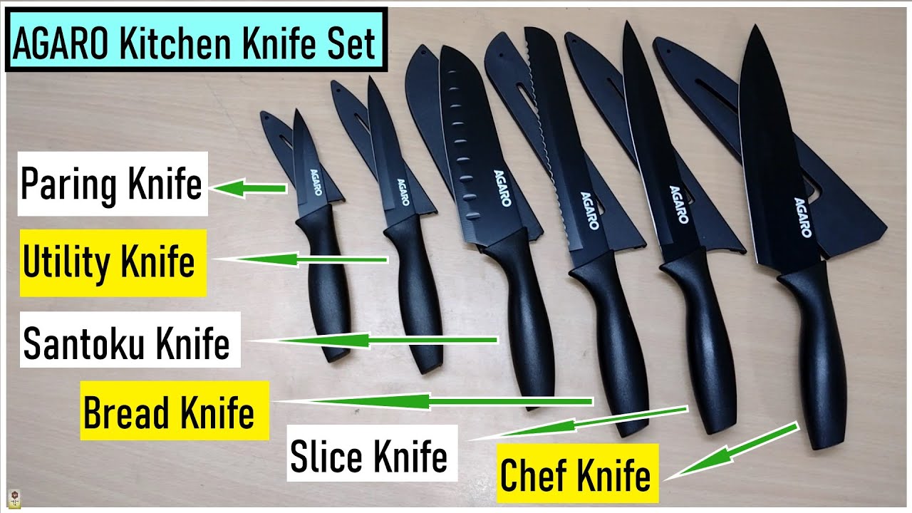 Agaro Kitchen Knife set 🔥 Unboxing- 6 Piece carbon stainless steel ...