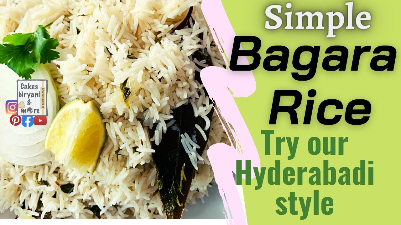 HYDERABADI BAGARA HUA KHANA- bagara rice recipe in pressure cooker ...