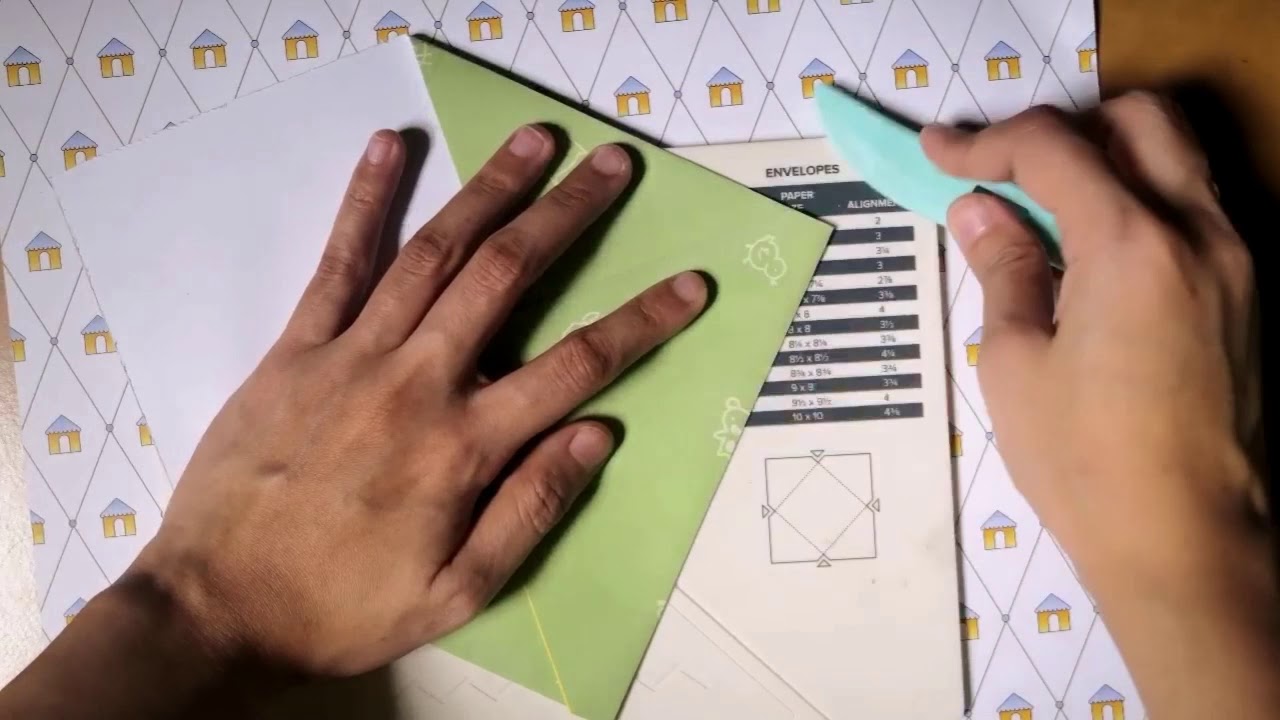 Envelope using Martha stewart mini scoring board - YouTube