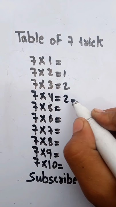 7 table trick|7 ki table trick|table of 7 trick - YouTube