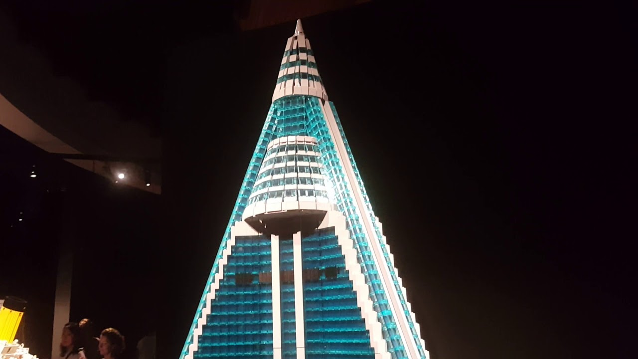 Ryugyong Hotel made of lego at Brickman Wonders of the World, Auckland ...