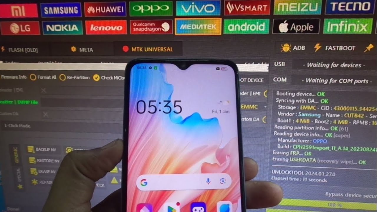 Oppo A18 frp lock unlock tool. - YouTube