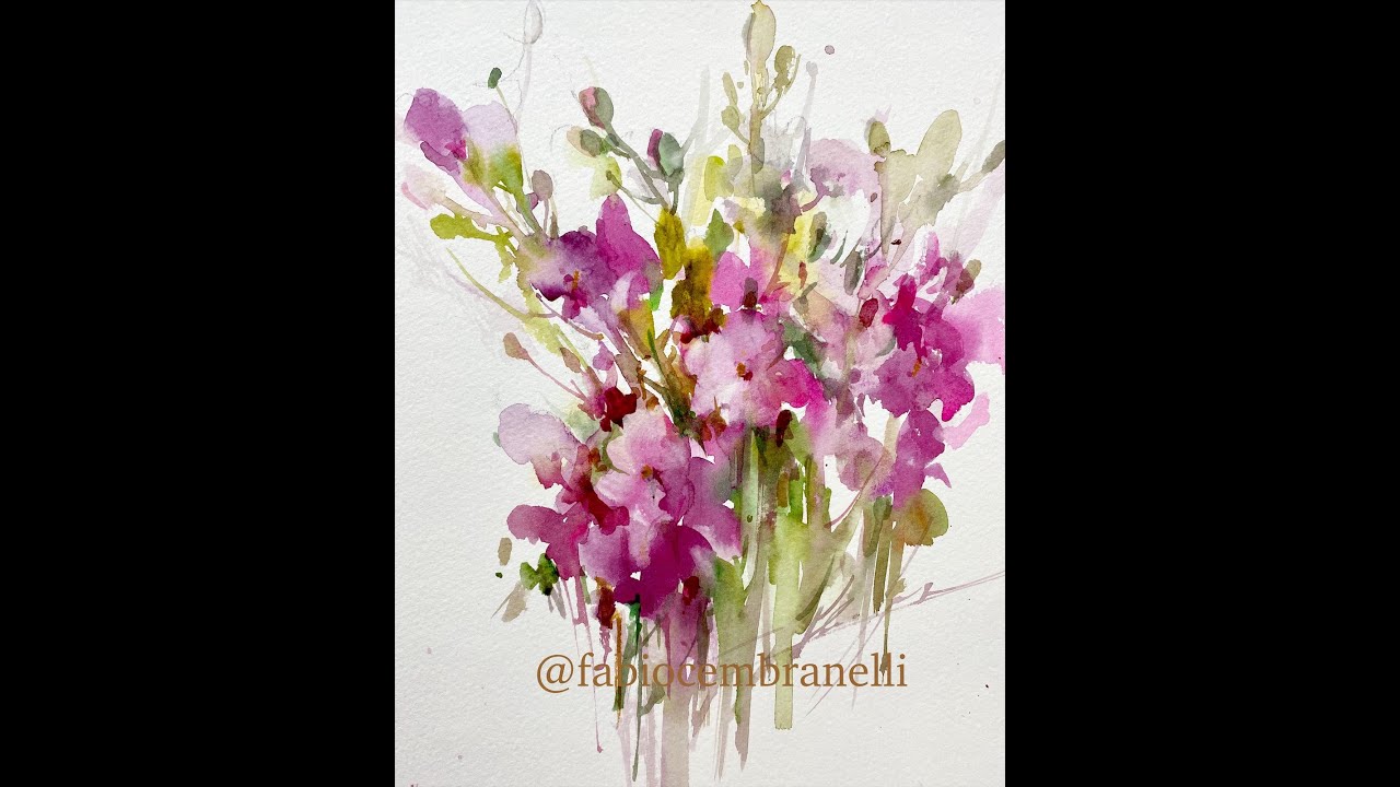 Watercolor/Aquarela - Demo - Bouquet - YouTube