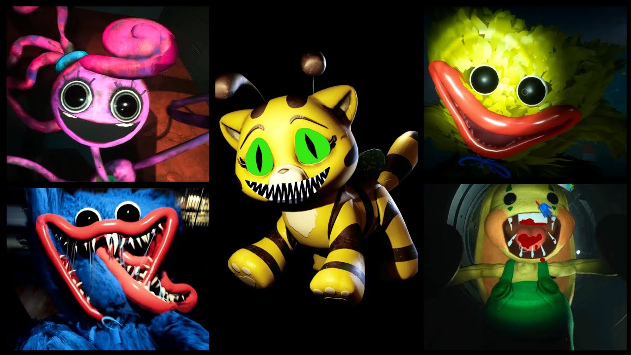 All Monsters and Bosses Jumpscares in ALL CHAPTERS of Poppy Playtime ...