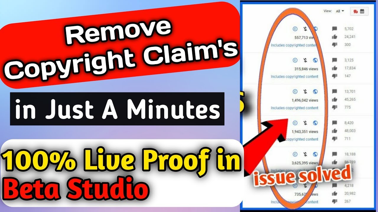 how to remove copyright claims on youtube | Remove copyright claim ...