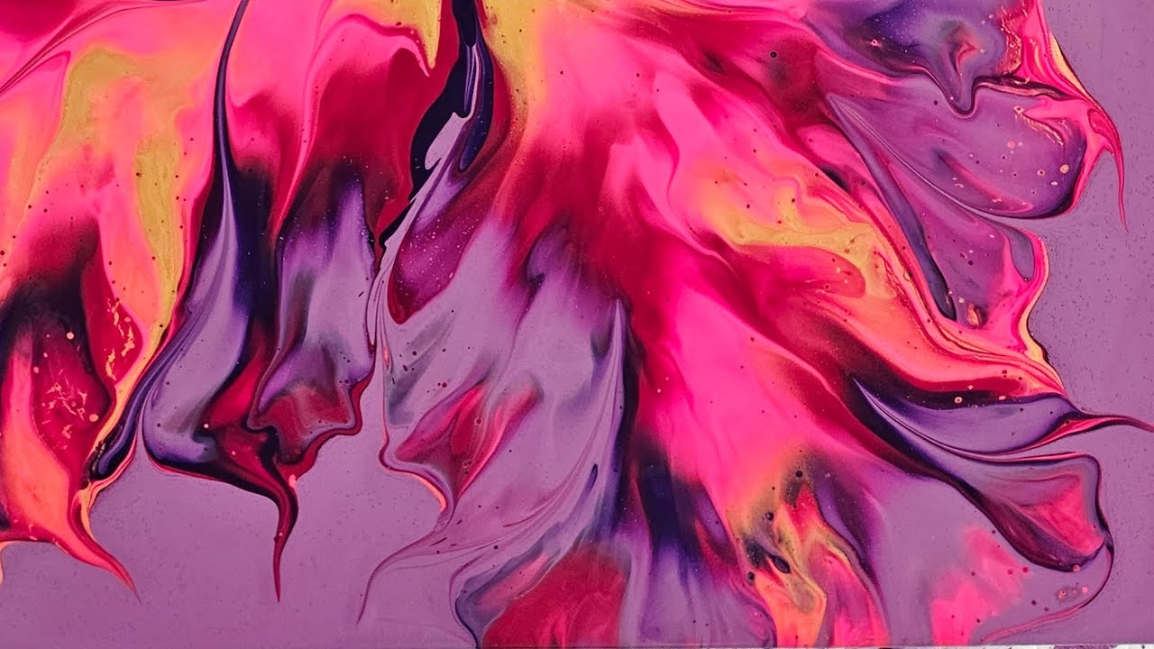 113 GORGEOUS 😍 abstract fluid art blow-out! These colors!!!!! - YouTube