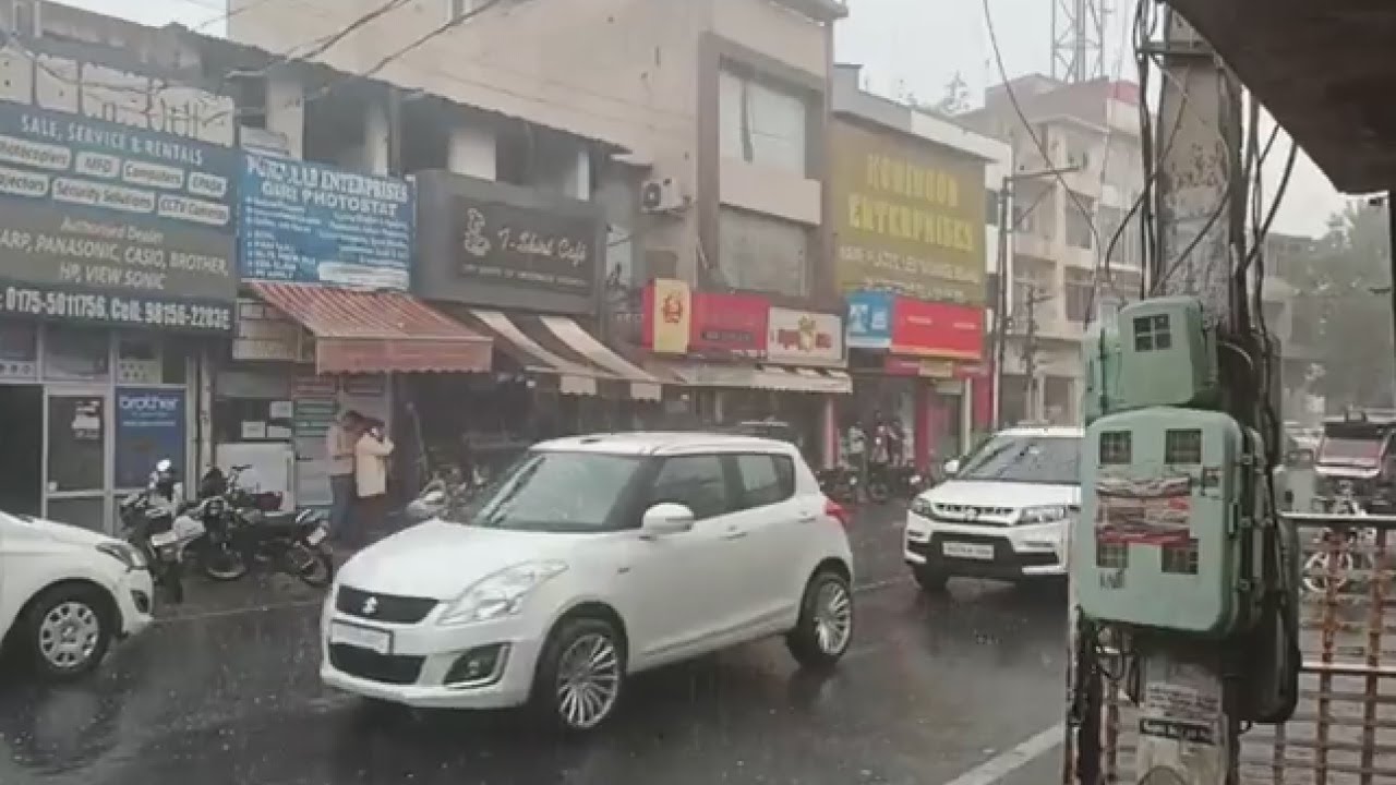 Heavy Rain and Hailstorm in Patiala - Live Video - YouTube