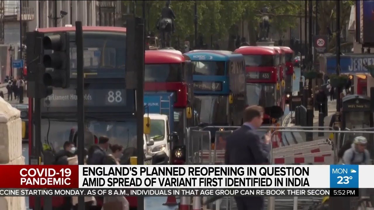 England's planned reopening in question amid spread of variant - YouTube