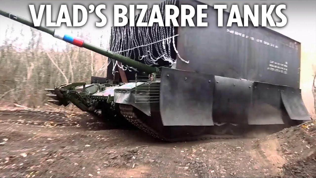 Desperate Putin sends bizarre Soviet-era turtle tanks to Ukraine with ...