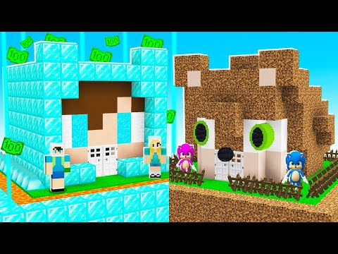 ZENGİN ENES VS FAKİR BEBEK SONİC GÜVENLİ EV KAPIŞMASI 😨 Minecraft