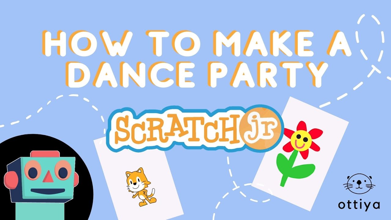 🤖 How to Make a Dance Party | How to Create a Short Story in Scratch Jr ...