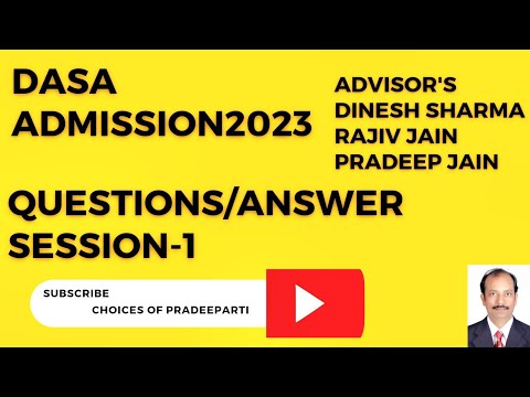 dasa admission question and answer session 2023|dasa admission doubt ...