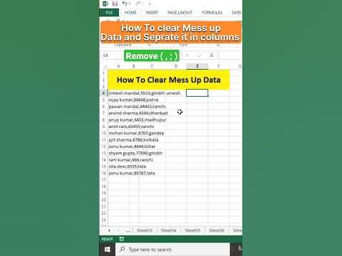how to clean mess up data and separate in columns #shorts #excel #exceltips #exceltutorial # ...