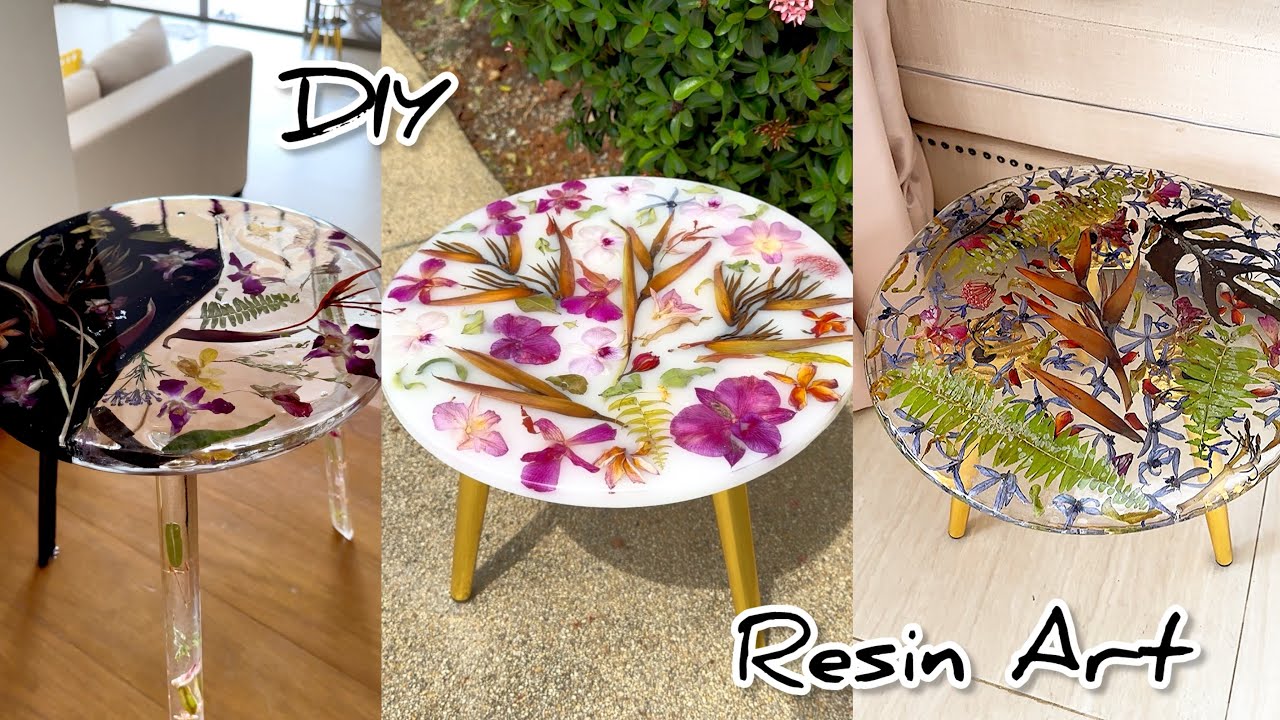 3 MOST Amazing Epoxy Resin Flower Tables. Resin Art Tutorial - YouTube