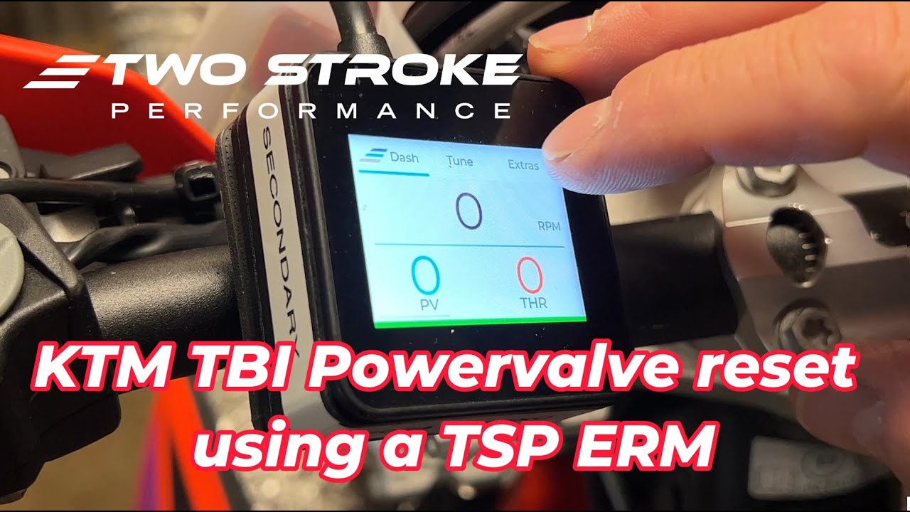 KTM TBI Powervalve reset using a TSP ERM - YouTube