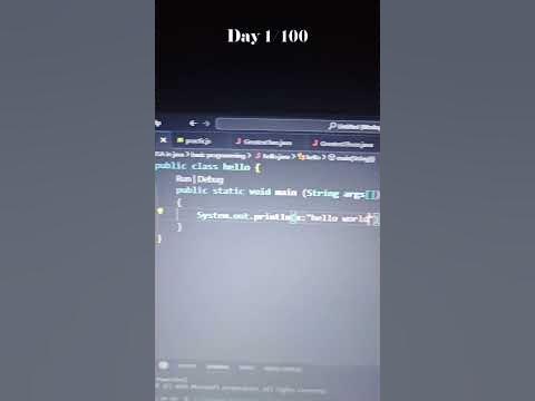 Day 1/100 📍 First Java Program #100daysofcodechallenge - YouTube