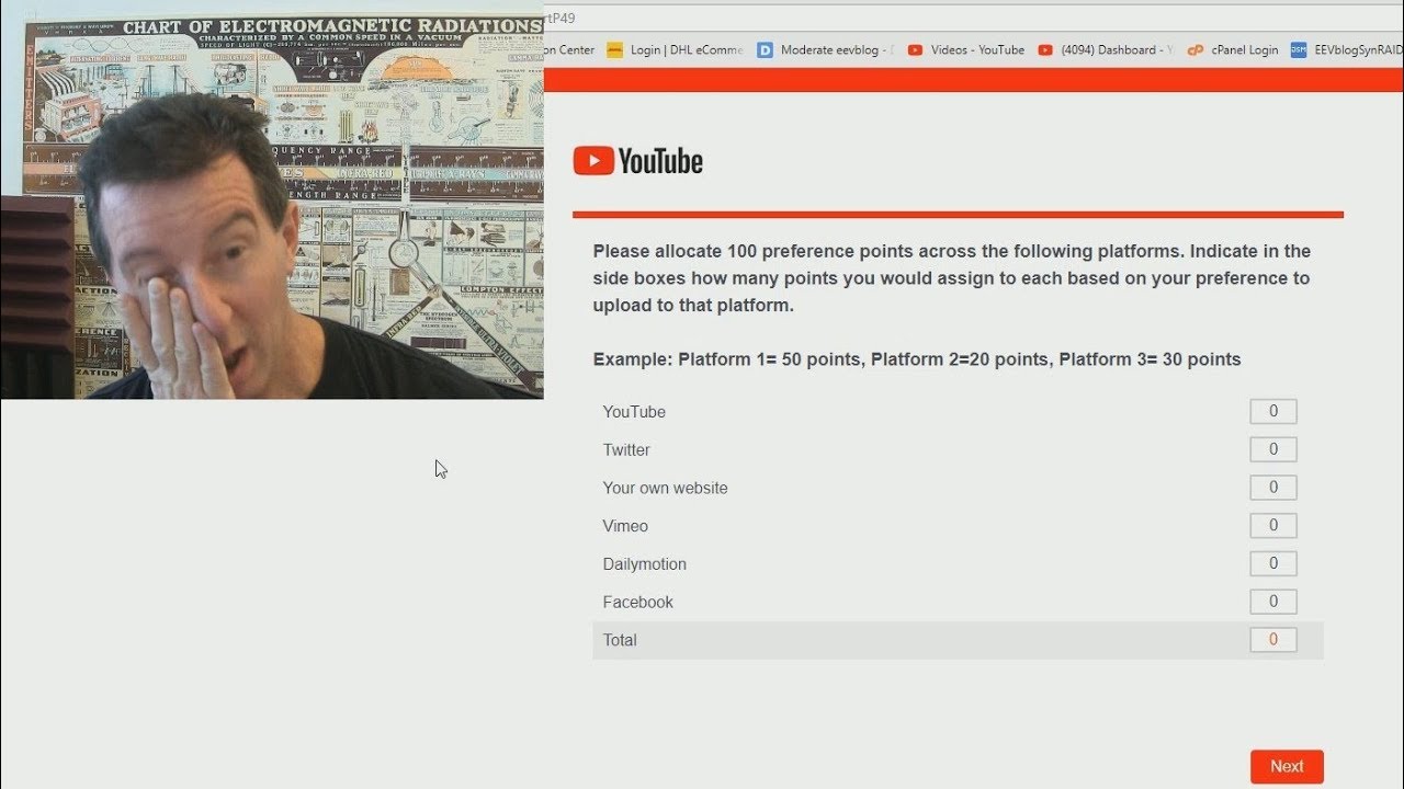 Filling out the Youtube Creator Survey - YouTube