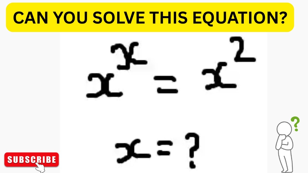 Solve x^x = x^2 | A Wonderful Olympiad Math Problem - YouTube