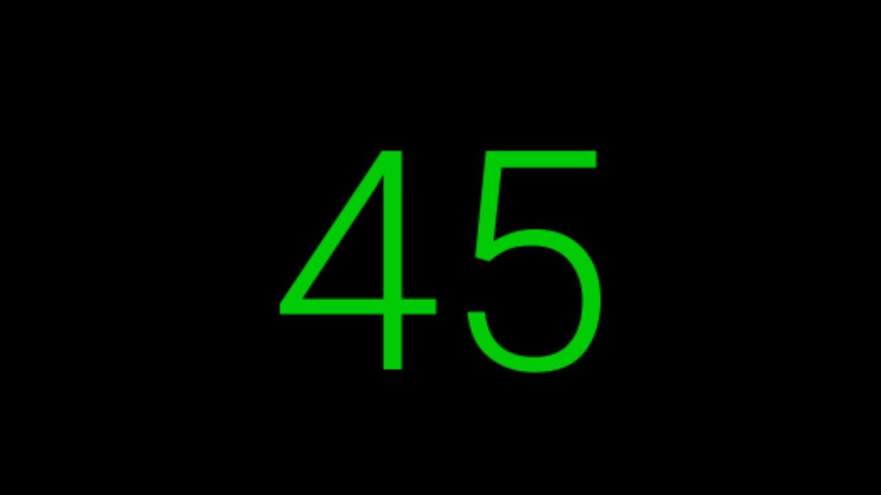 45 Second Timer - YouTube