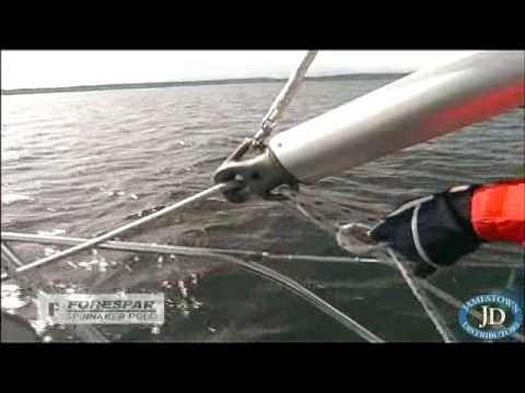Forespar Spinnaker Poles Part II: Setting the Spinnaker Pole - YouTube