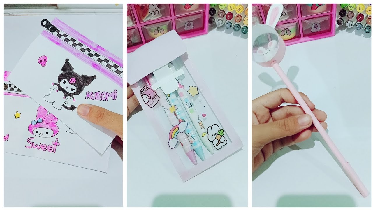 5 Easy paper crafts. DIY SCHOOL supplies. School hacks. Stationary ...