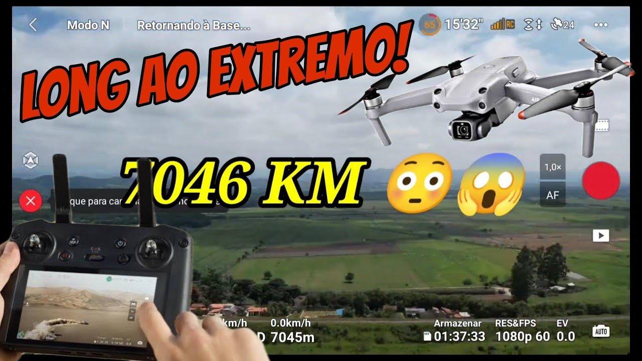 Novo RC PRÓ DJI TESTE de ALCANCE - Long range ao extremo DJI Air 2s ...