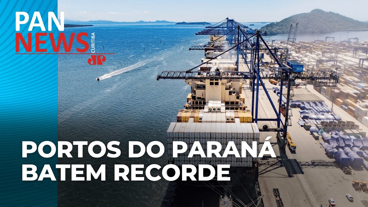 Portos do Paraná batem recorde histórico em movimentação - YouTube