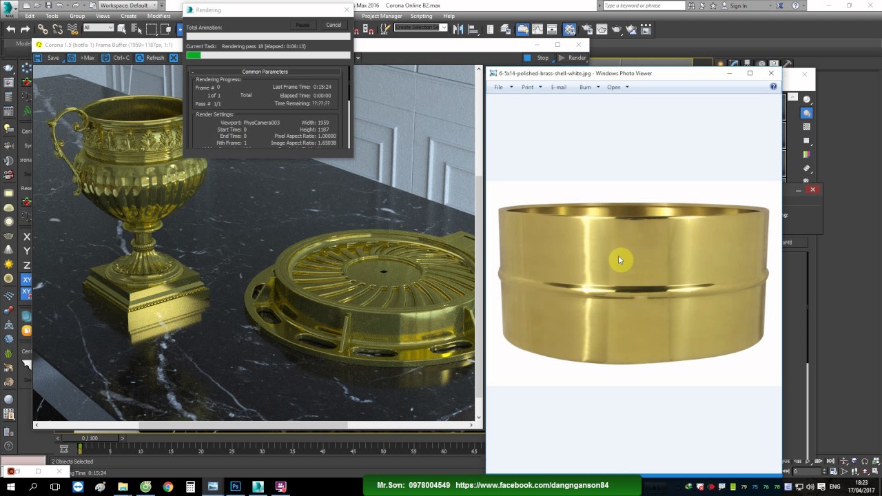 Brass material trong corona render - Bài 22: - YouTube
